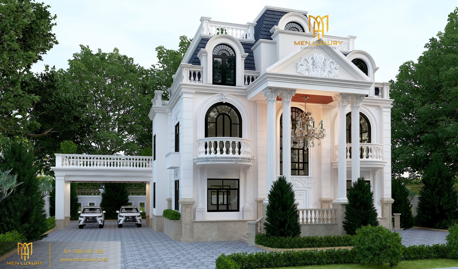 Home Design - Exterior Design - Neo Classical Style Villa - ML - Villa ...