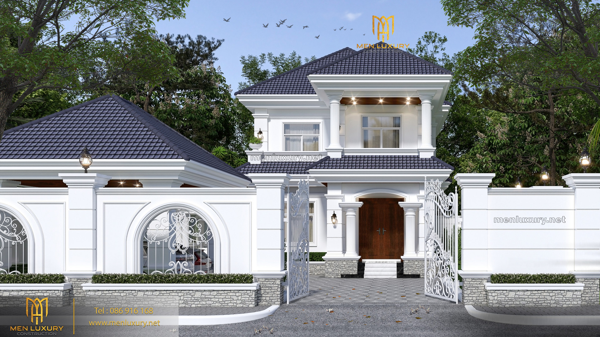 Home Design - Exterior Design - Neo Classical Style Villa - ML - Villa ...